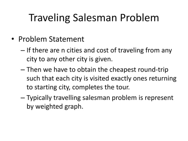 Traveling salesman problem | PPTX