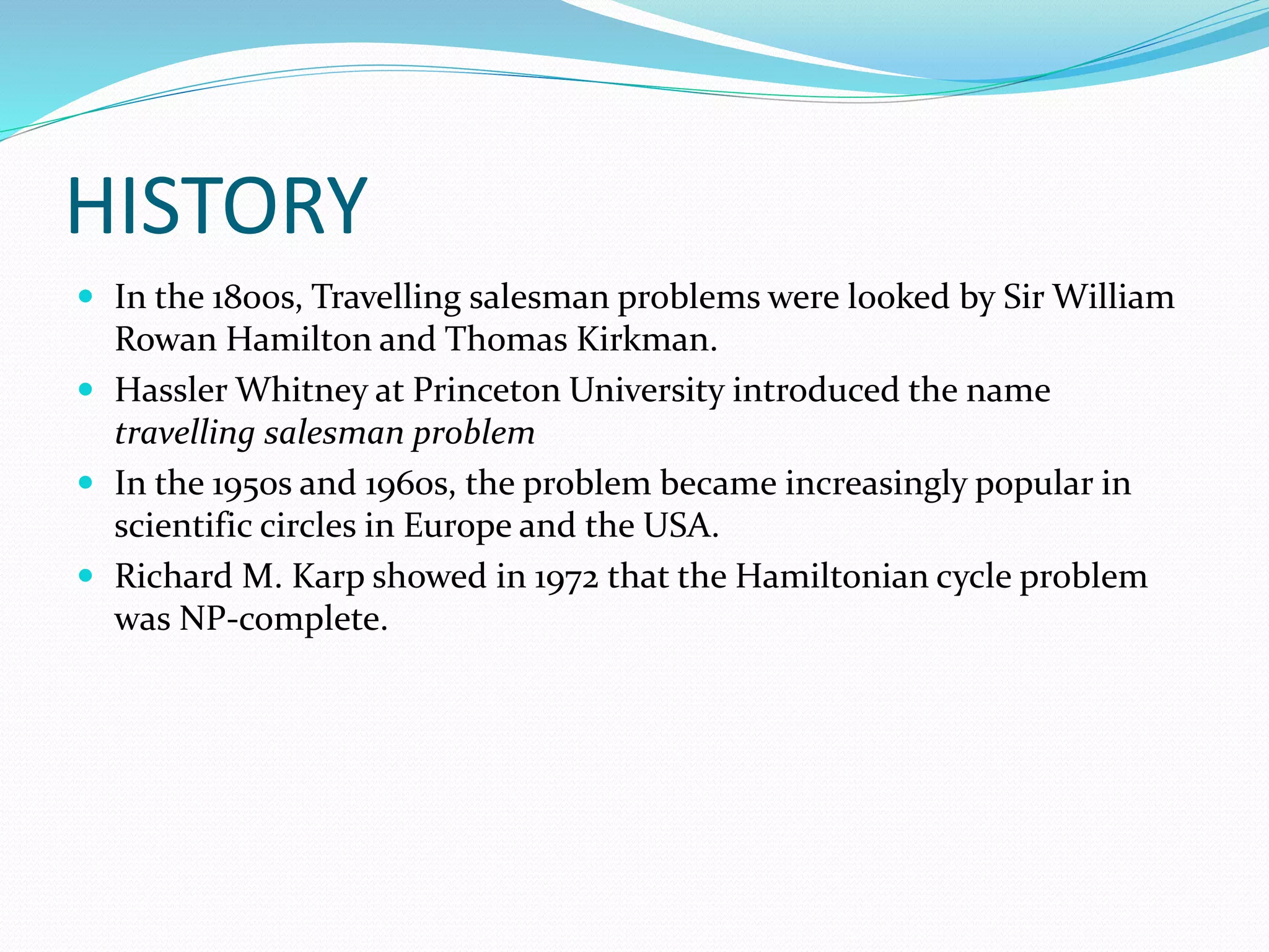 Traveling salesman problem(tsp) | PPT Traveling salesman problem(tsp) | PPT