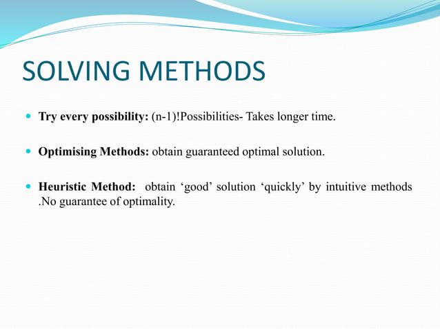 Traveling salesman problem(tsp) | PPT