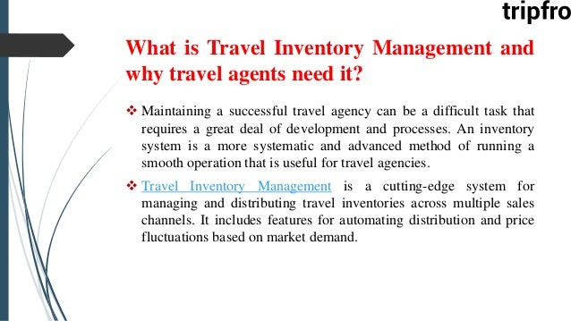 Travel Inventory Management.pptx | Logistics and Transportation ...