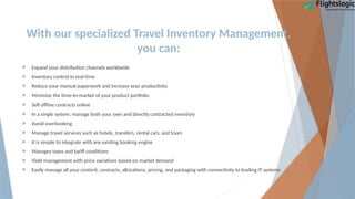 Travel Inventory Management | Hotel Inventory Management System | PPTX