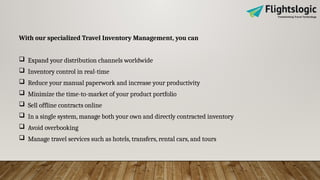 Travel Inventory Management | Hotel Inventory Management System | PPTX