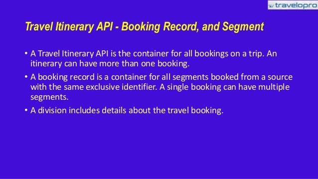 Travel Itinerary API | PPTX