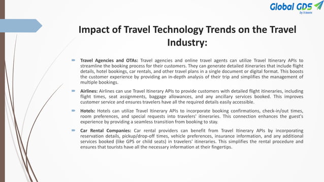 Travel Itinerary API, Travel Itinerary API | PPT