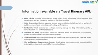 Travel Itinerary API, Travel Itinerary API | PPT