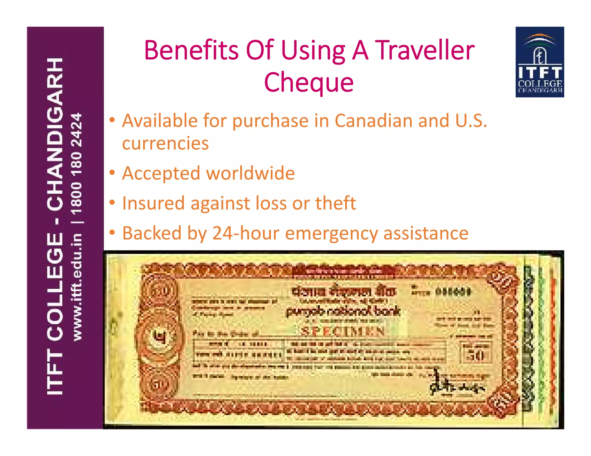 ITFT-Traveller Cheques | PDF | Credit Cards | Personal Debt