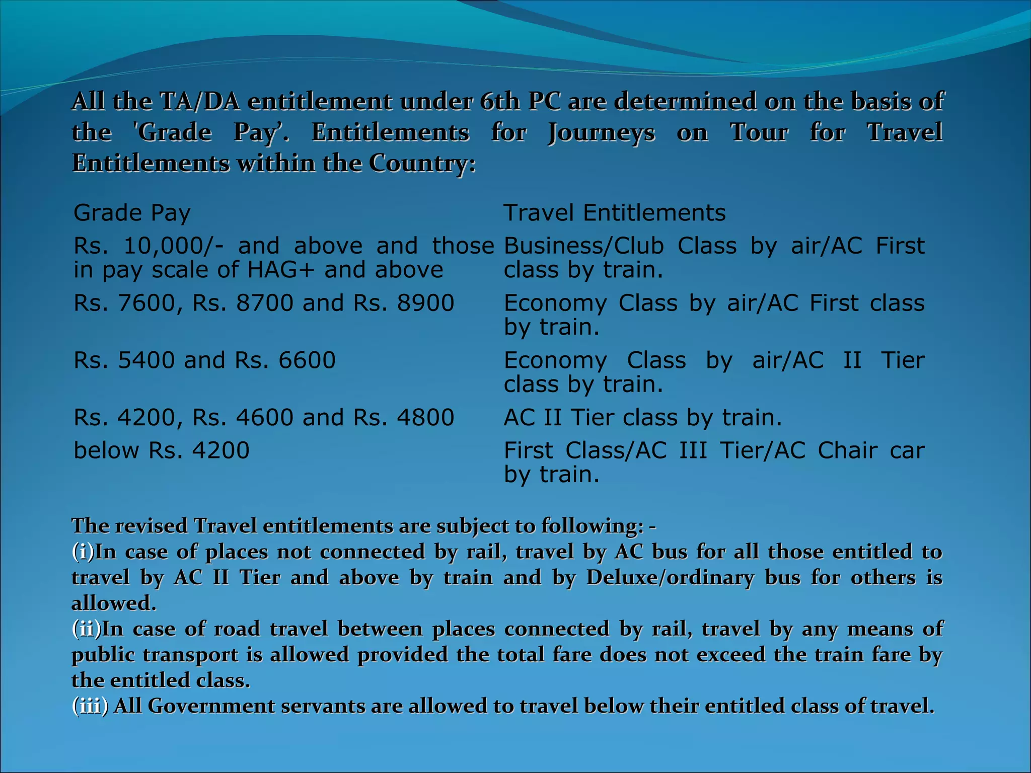 Travelling allowance rules | PPT