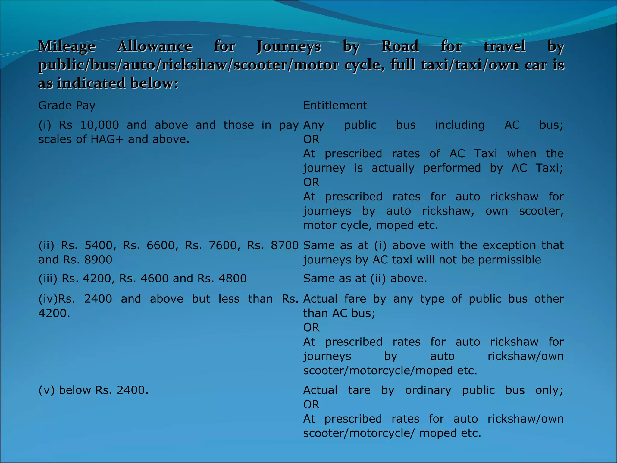 Travelling allowance rules | PPT