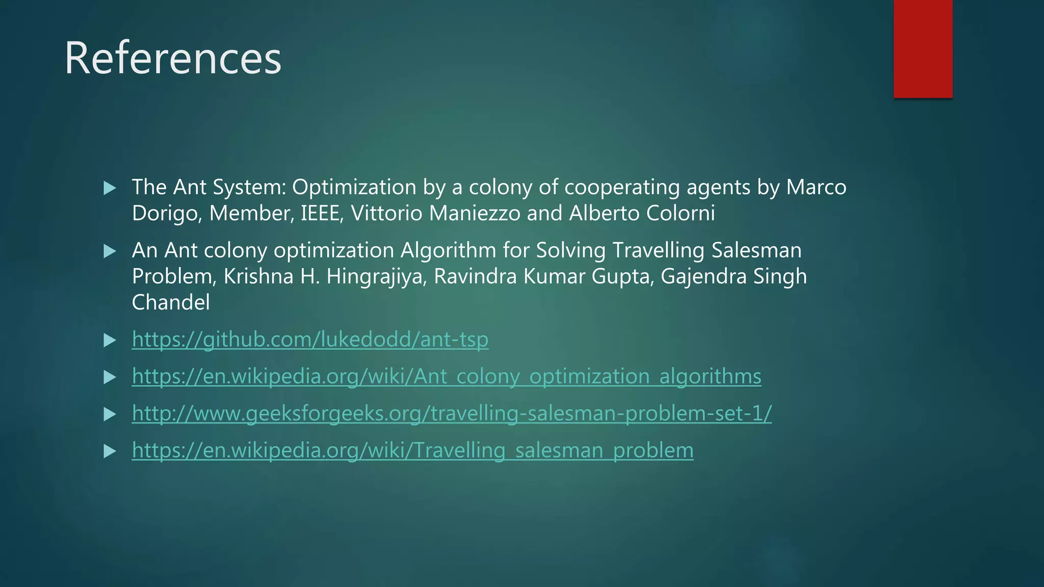 Travelling And Salesman Problem Using Ant Colony Optimization Pptx