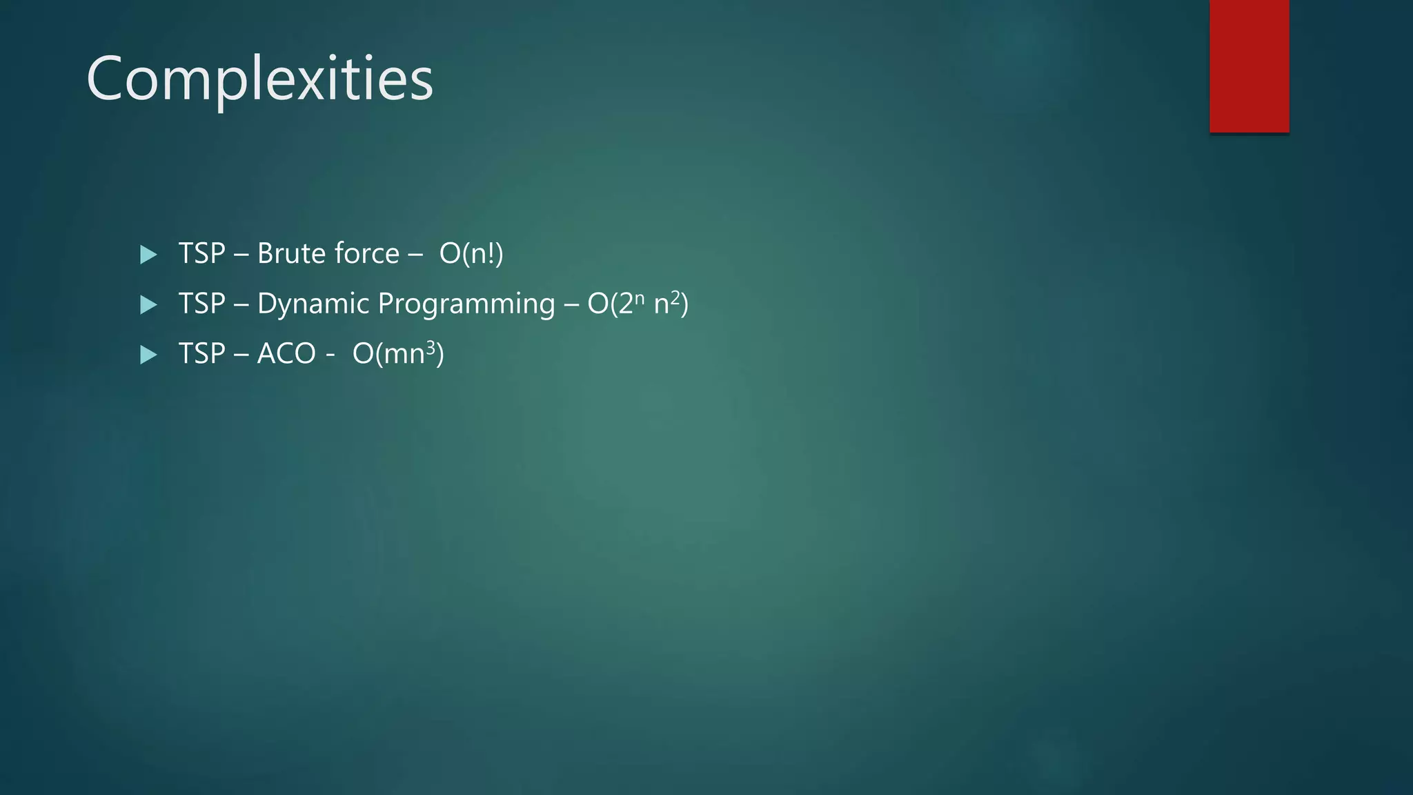 Travelling And Salesman Problem Using Ant Colony Optimization Pptx