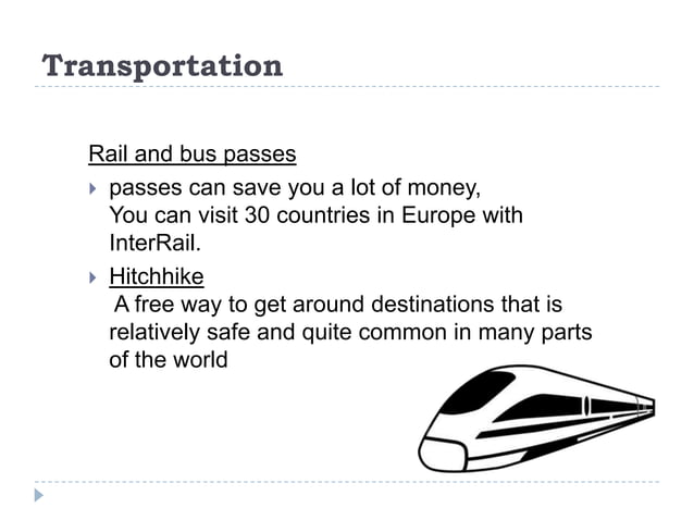 Travelling without money | PPT