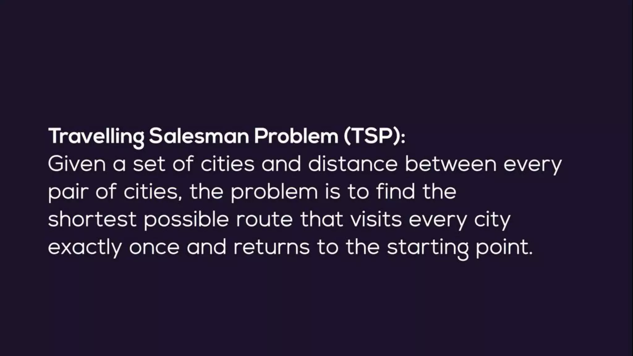 Travelling salesman dynamic programming | PPTX