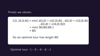 Travelling salesman dynamic programming | PPTX