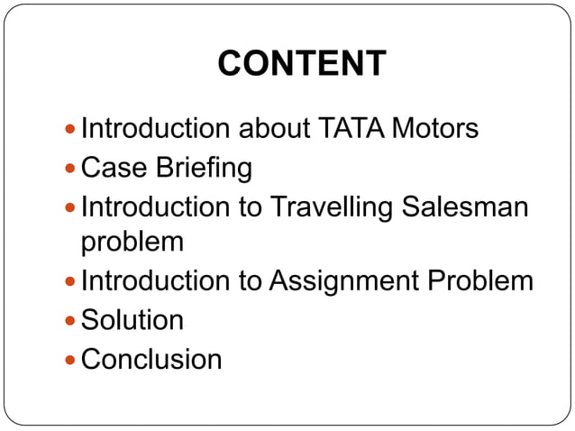 Travelling salesman problem ( Operation Research) | PPTX | Automotive ...