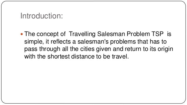 Travelling salesman problem