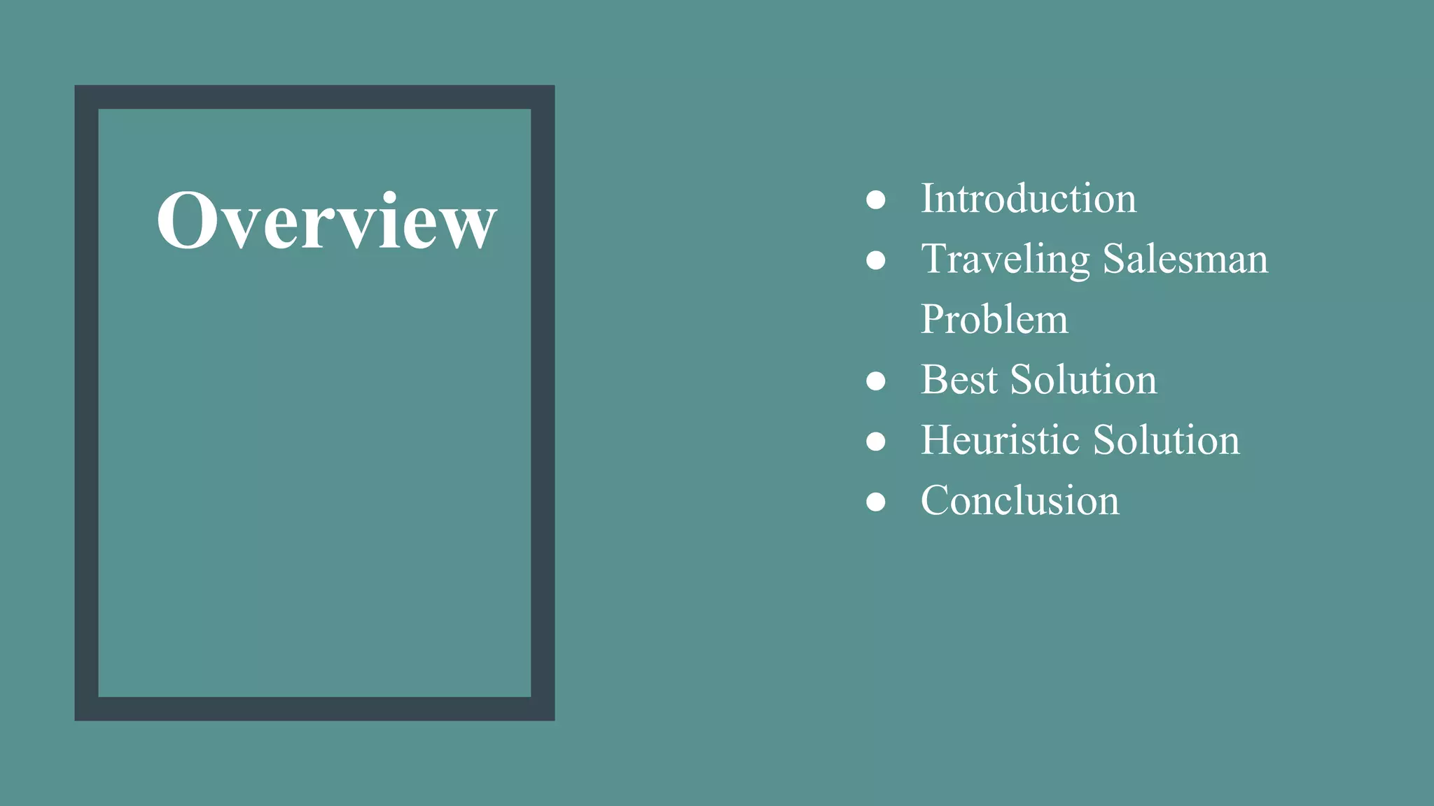 Travelling salesman problem | PPTX