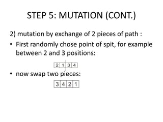 Travelling salesman problem using genetic algorithms | PPTX