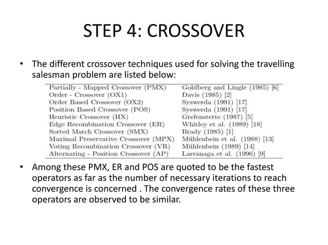 Travelling salesman problem using genetic algorithms | PPTX