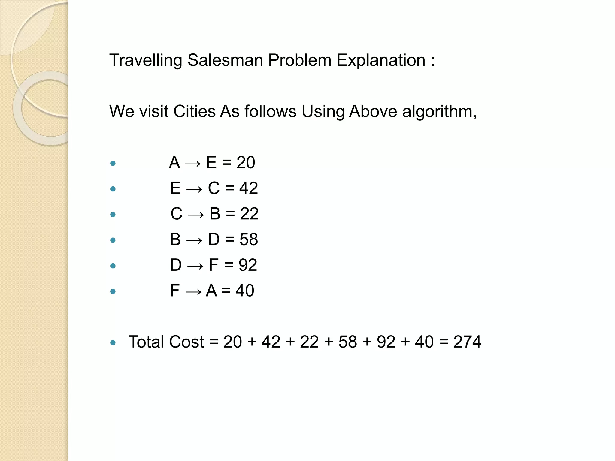 Travelling salesperson problem | PPTX