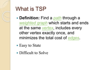 Travelling salesperson problem | PPTX