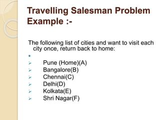 Travelling salesperson problem | PPTX