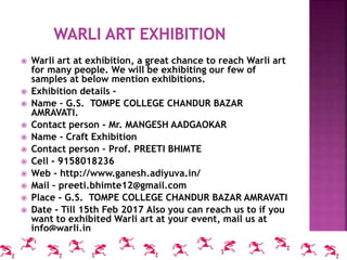 Travel of warli art ppt preeti bhimte | PPTX