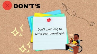 Travelogue.pptx lesson.grade 12 HUMSS... | PPTX