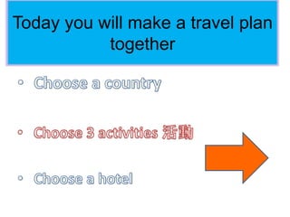 Travel plans lesson 3 a | PPTX