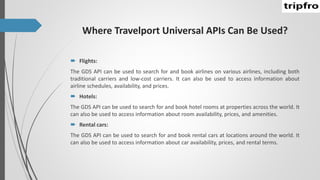 Travelport Universal API | PPTX | Web Development | Internet