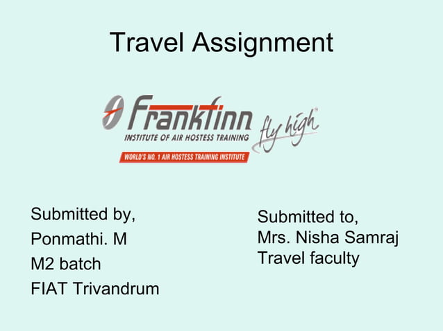 Travel assignment | PPT