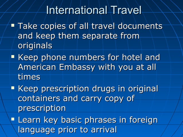 Travel safetypresentation | PPT