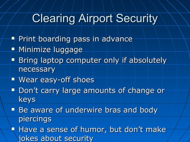 Travel safety presentation | PPT