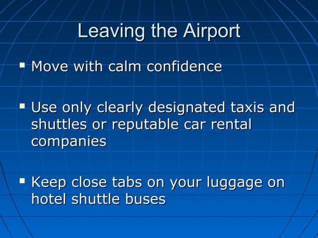 Travel safety presentation | PPT