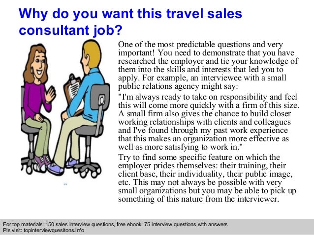Travel sales consultant interview questions and answers