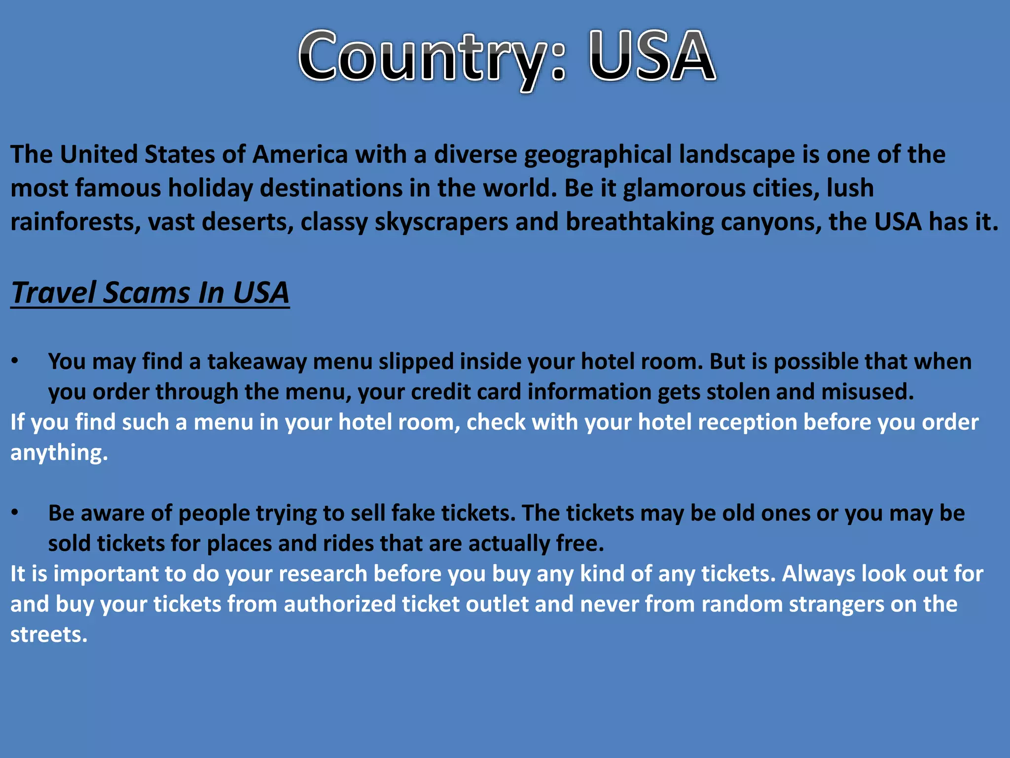 Travel Scams Around The World | PPTX