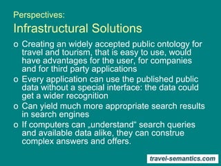 Travel semantics: Use of semantic technologies in online travel and ...