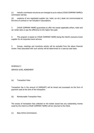 TRAVEL SERVICES AGREEMENT | PDF | Business | Business and Finance