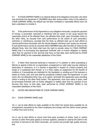 TRAVEL SERVICES AGREEMENT | PDF