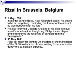 Travels of rizal | PPT