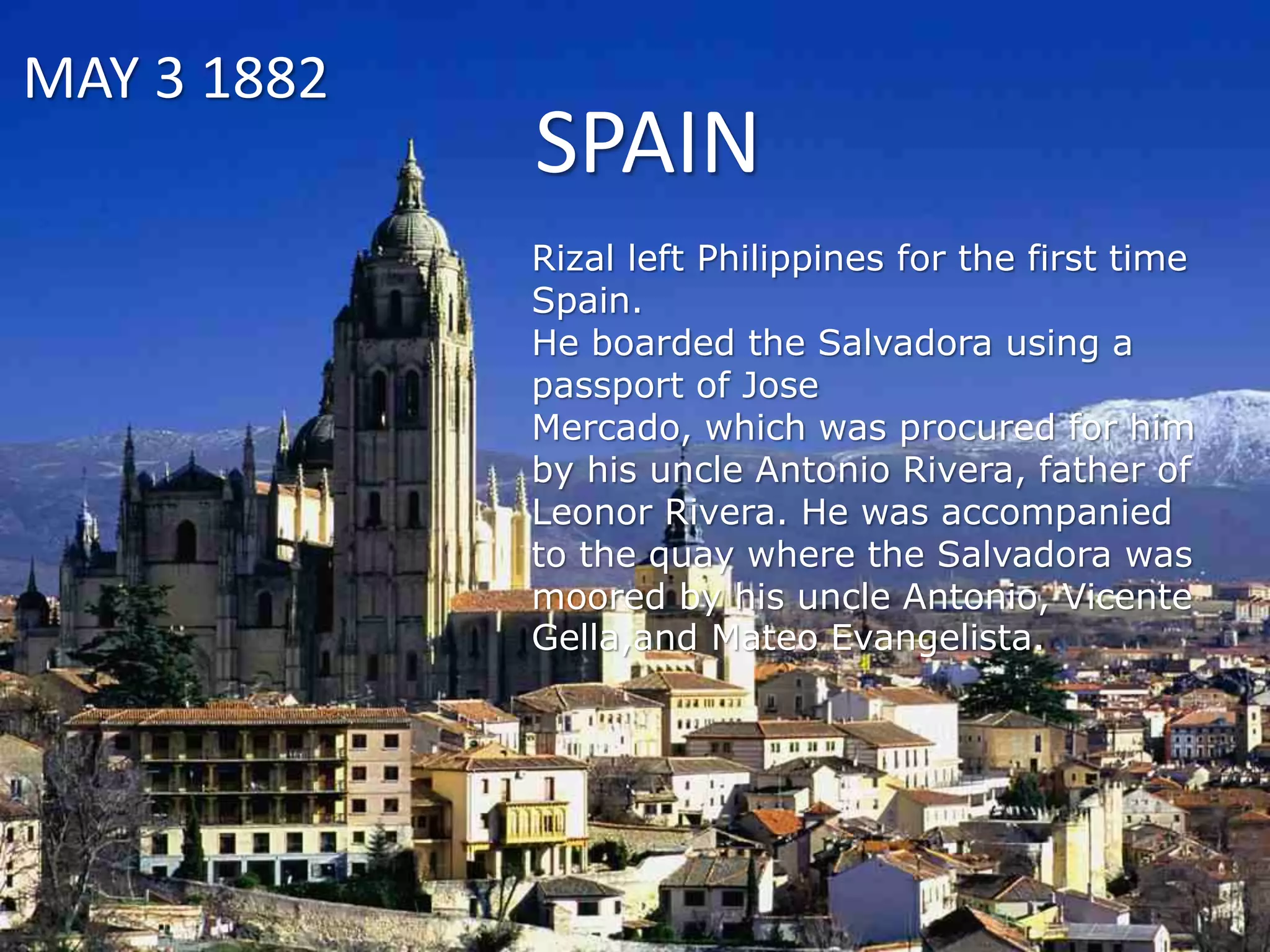 Travels of rizal | PPTX