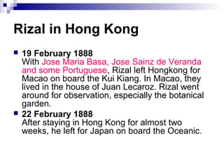 Travels of rizal (1) | PPT