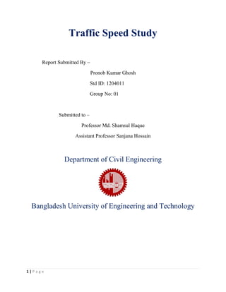 Travel speed report by pronob ghosh buet 1204011 | PDF