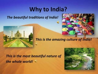 Travel to india! powerpoint | PPTX