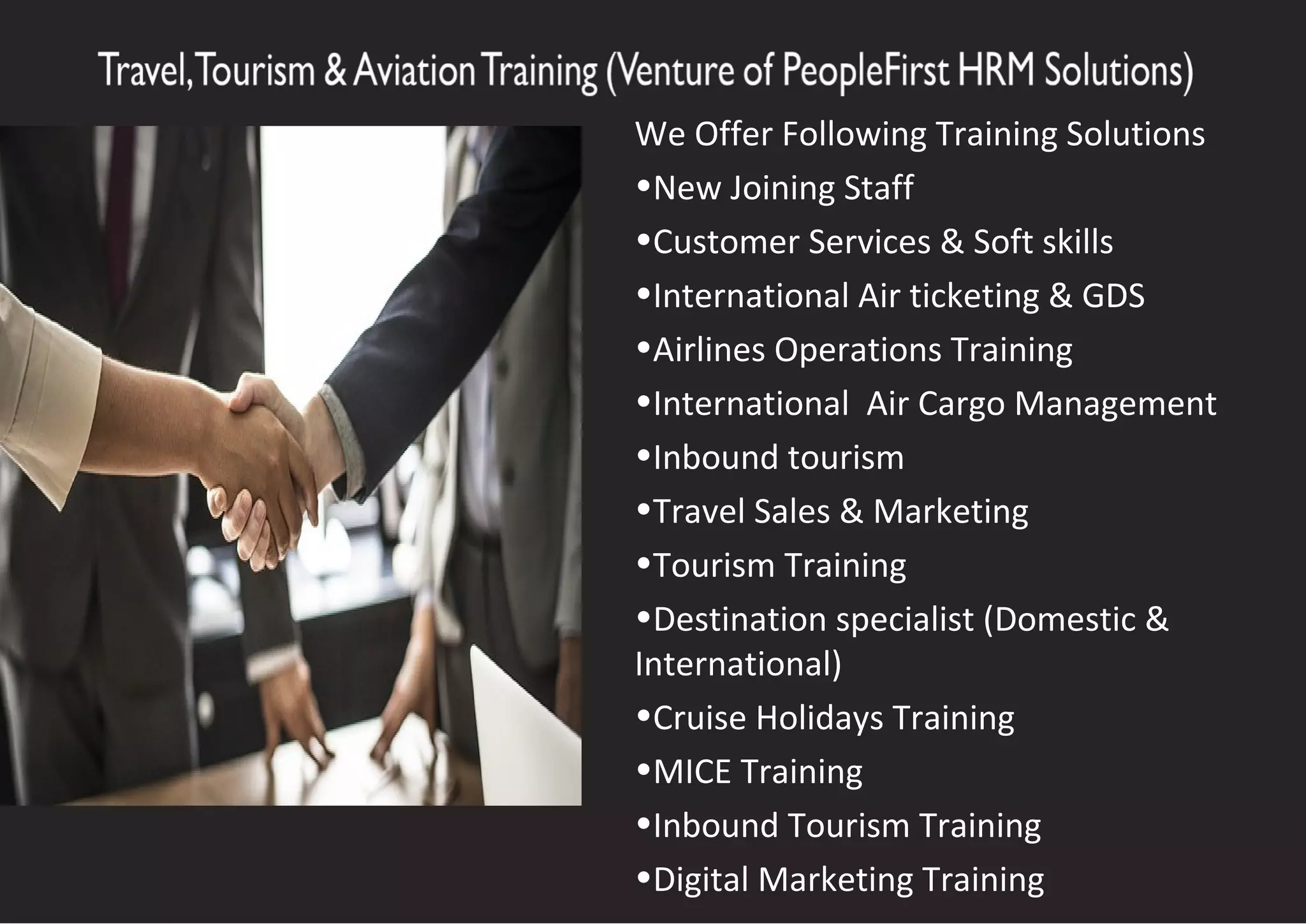 Travel tourism aviation training ppt | PPT