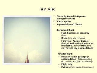 Travel vocabulary | PPT