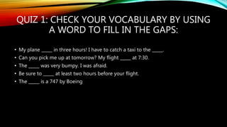 Travel vocabulary | PPTX