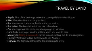 Travel vocabulary | PPTX