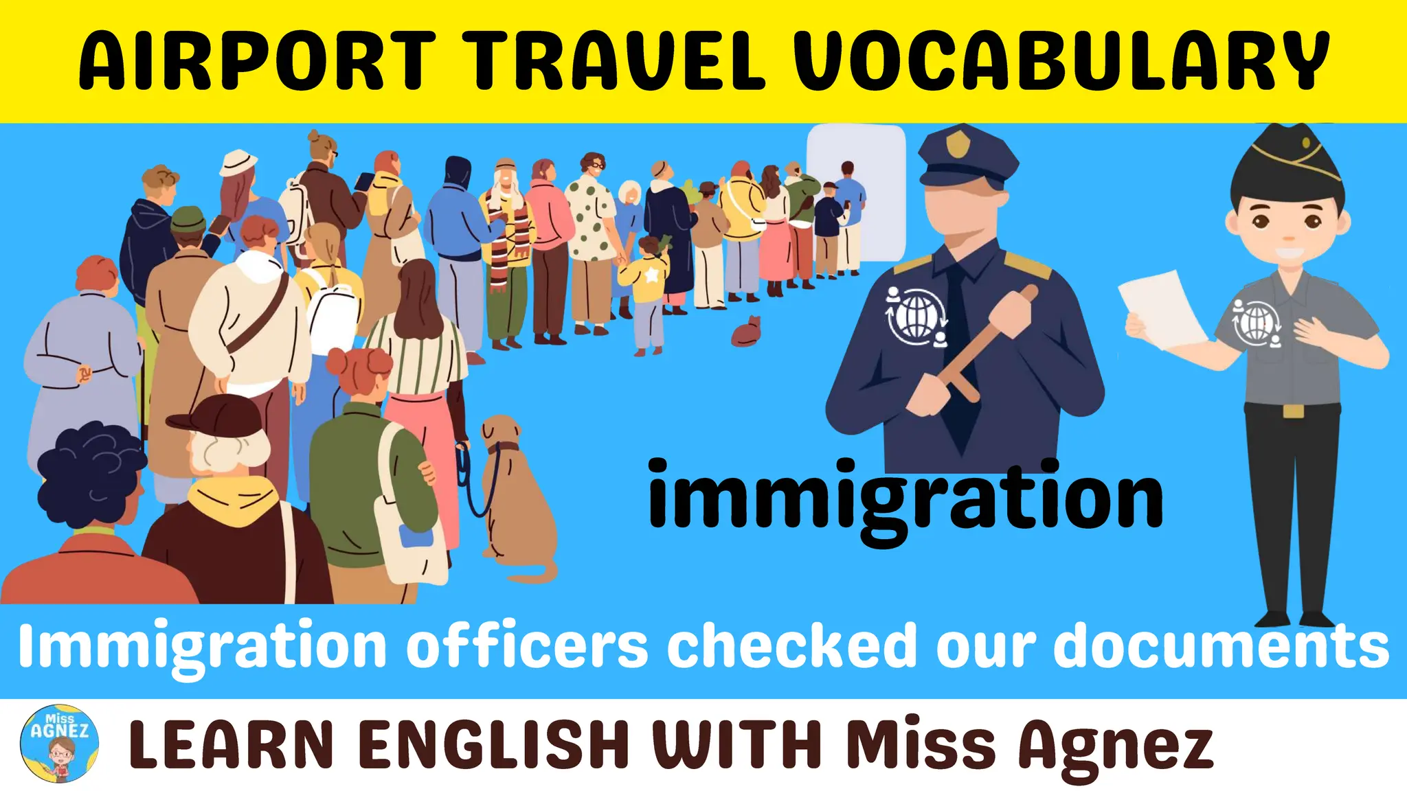 Airport Travel Vocabulary with Pictures and Sentence Samples | Fun ...