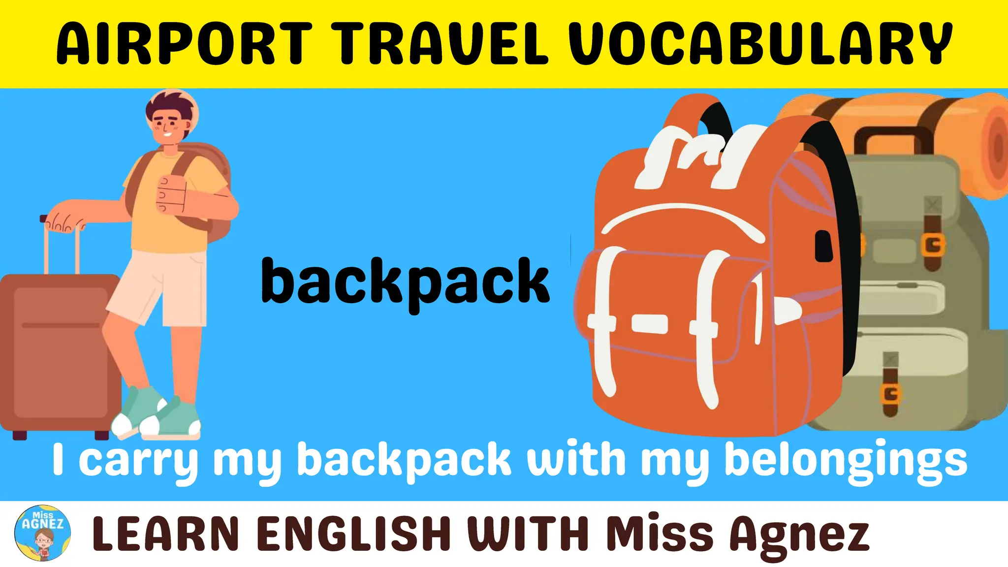 Airport Travel Vocabulary with Pictures and Sentence Samples | Fun ...