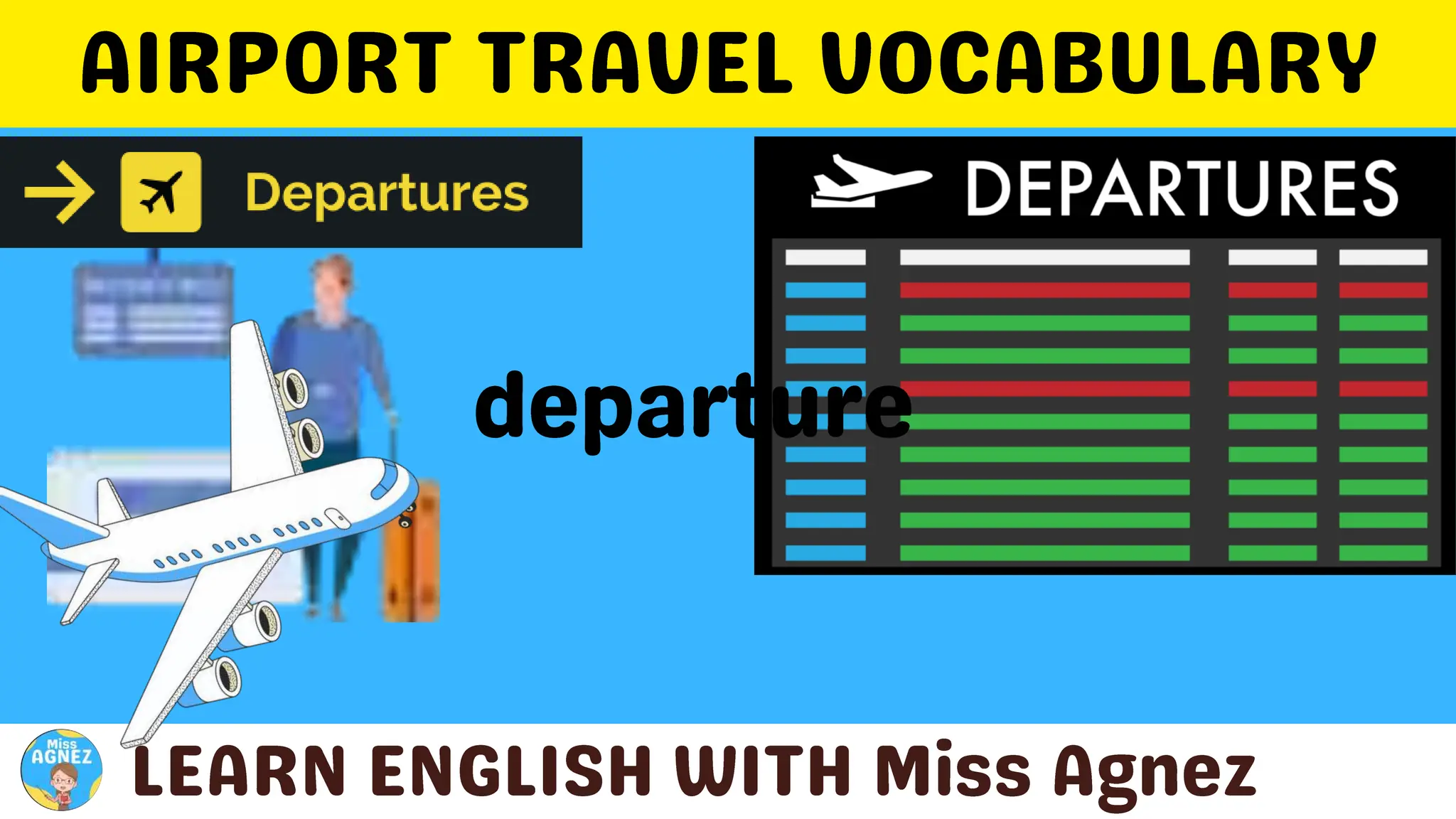 Airport Travel Vocabulary with Pictures and Sentence Samples | Fun ...